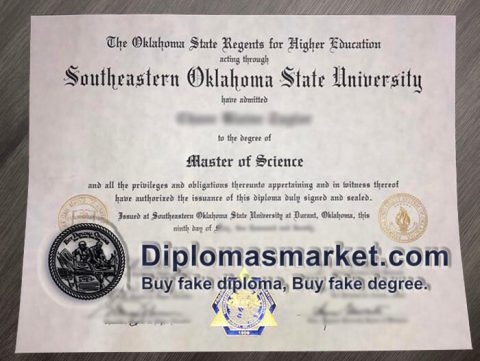 Southeastern Oklahoma State University Fake Diploma.