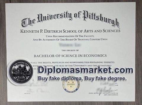 Purchase Fake University of Pittsburgh diploma online.