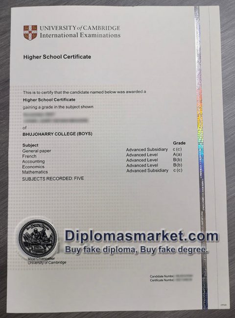 Order a Ordinary Level Certificate? Buy a IGCSE Certificate.