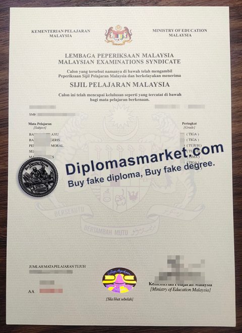 Where can I buy Sijil Pelajaran Malaysia certificate online?