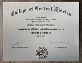 College of Central Florida certificate
