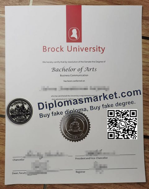 Order a Verified Brock University diploma for Your Career.