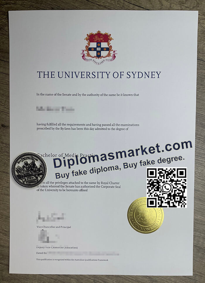 Selling top-quality replica University of Sydney degree online.