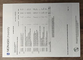 Monash University certificate