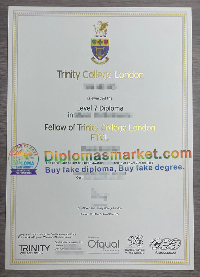 Order a Trinity College London DIploma for my career application